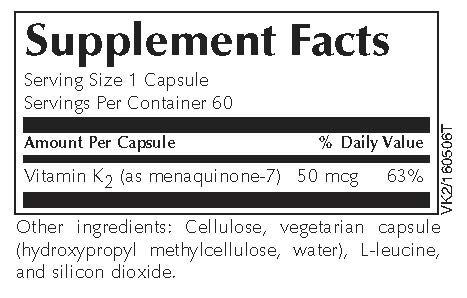 UNIQUE Vitamin K2™ Supplement | MK-7 50mgc | 60 Capsules